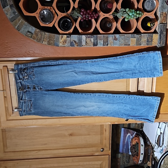 PLAYBOY | Jeans | Vintage Playboy Y2k Distressed Blue Button Fly Flare Jeans Bunny | Poshmark